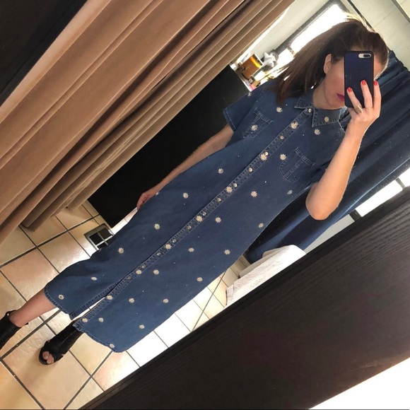 Quacker Factory | Dresses | Vintage Denim Button Down Maxi Dress | Poshmark